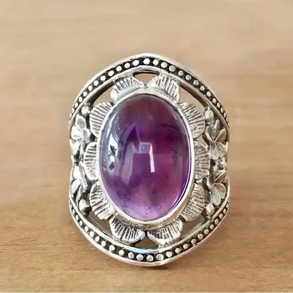 Boutique | Jewelry | New Beautiful Amethyst Crystal 925 Stamped Vintage ...
